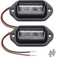 2-Pack Xenon Amber yellow LED License Plate Lights 6-SMD 12V-24V ...