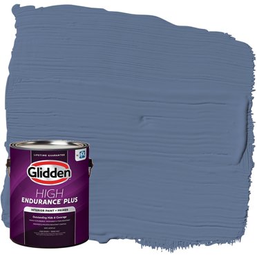 Glidden One Coat Interior Paint and Primer, Blue Fjord / Blue, 1-Quart ...