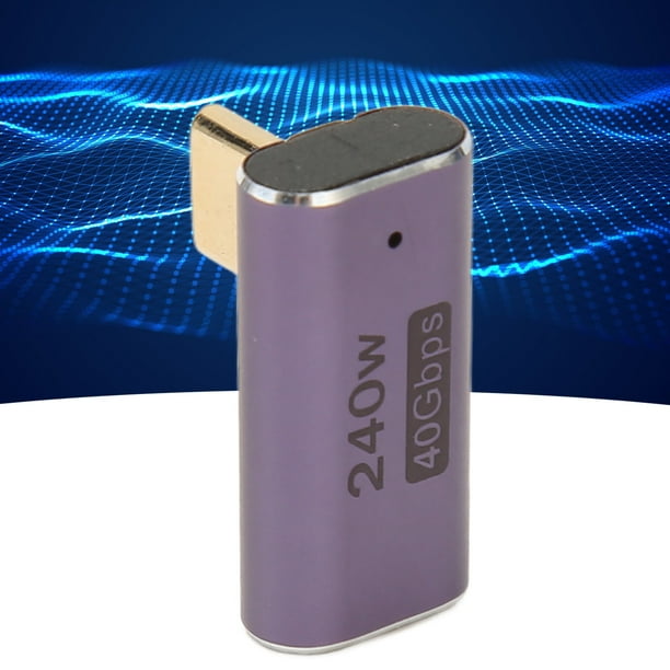 Right Angle USB C Connector, Female To Male Aluminum Alloy USB C 90 ...