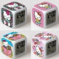 Hello Kitty Alarm Clock Girl Cute Cartoon Led Clock Child Bedroom Decor ...