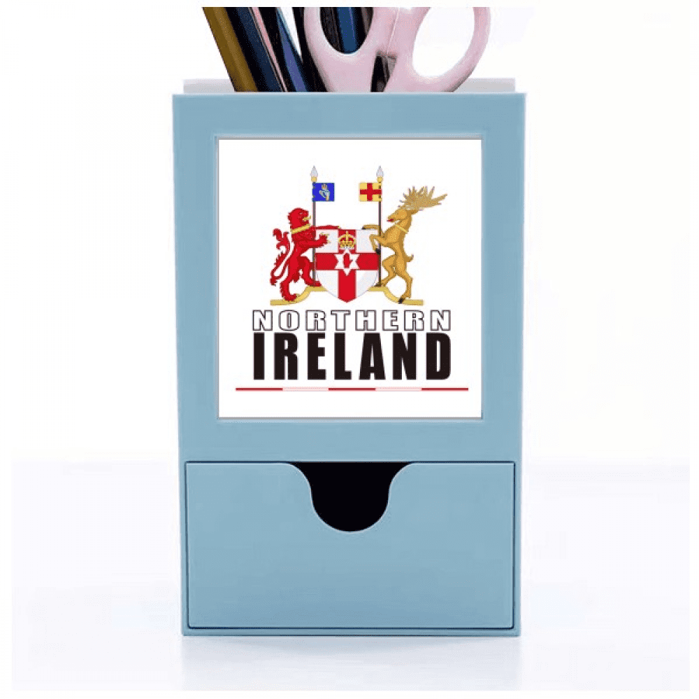 Northern Ireland Logo Map Flag Desk Supplies Organizer Pen Holder Card ...