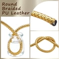 5M Round PU Leather Jewelry Cord Rope with 1Pc Organza Gift Drawstring ...