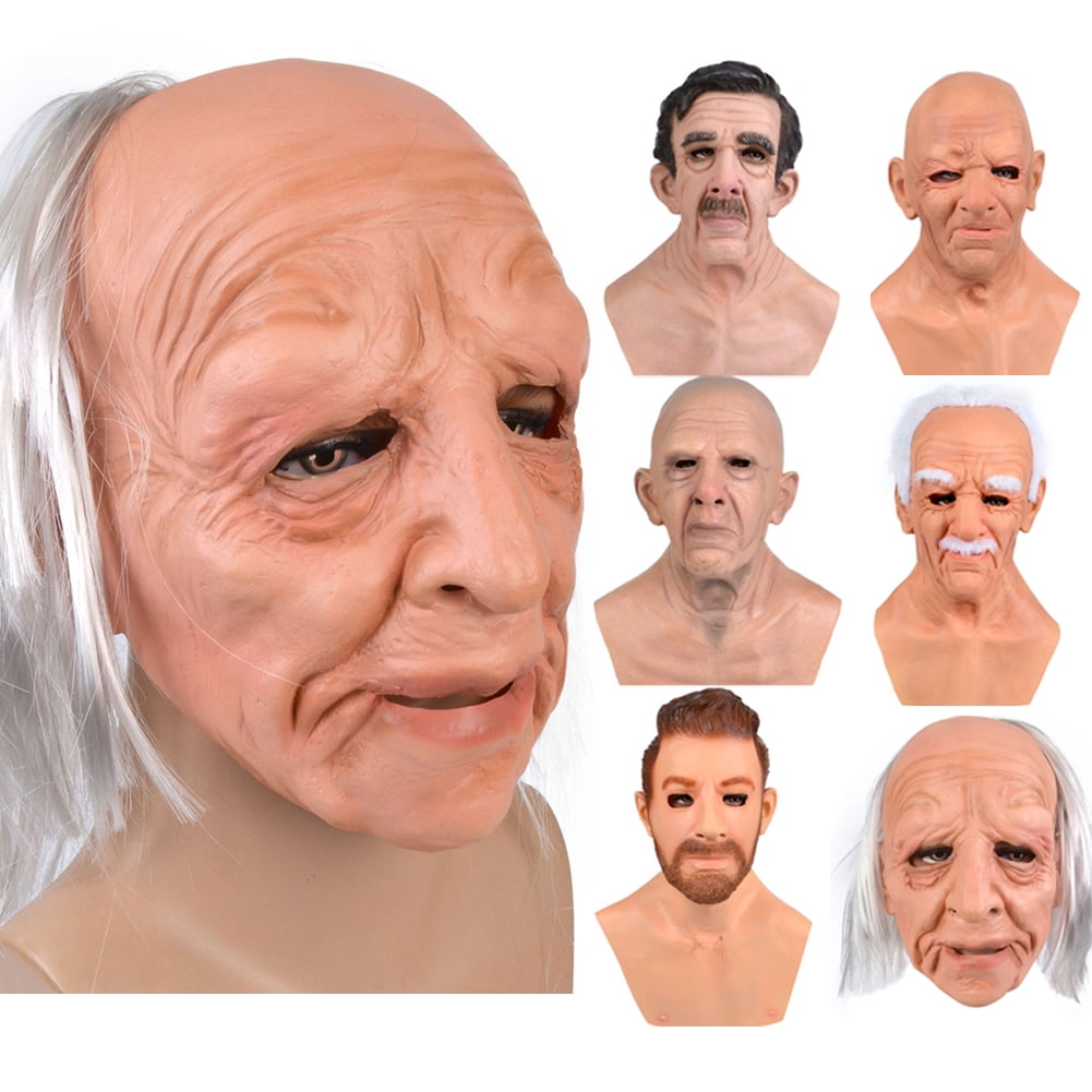 Buy Cheers.US The Elder Mask - Realistic Old Man/Woman Mask Latex Scary ...