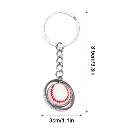 Agiferg Rotating Small Basketball Soccer Golf Rugby Baseball Keychain ...