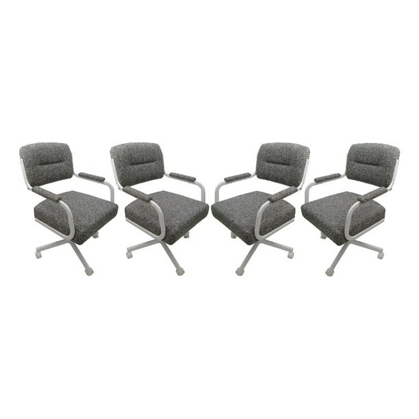 4 - Swivel Metal Caster Dining Chairs - M-110 Style - Walmart.com