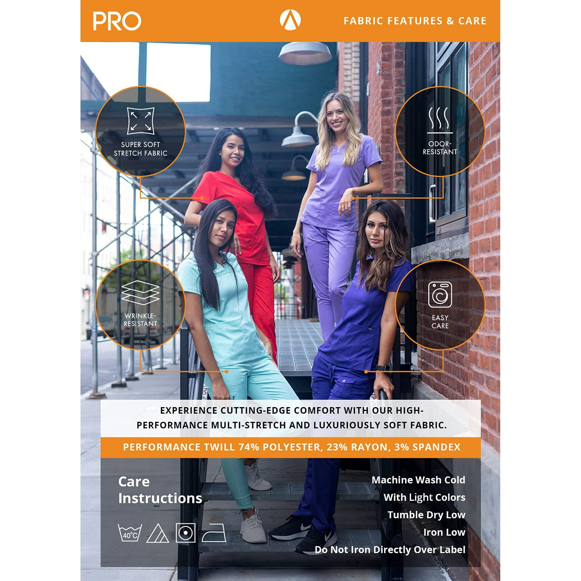 Click here for Adar Pro Scrubs For Women - Tailored Yoga Scrub Pa... prices