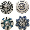 Ajuny Set of 30 Hand-Painted Ceramic Knobs, Multicolor for Dresser, Kitchen, Bathroom, Bedroom ...