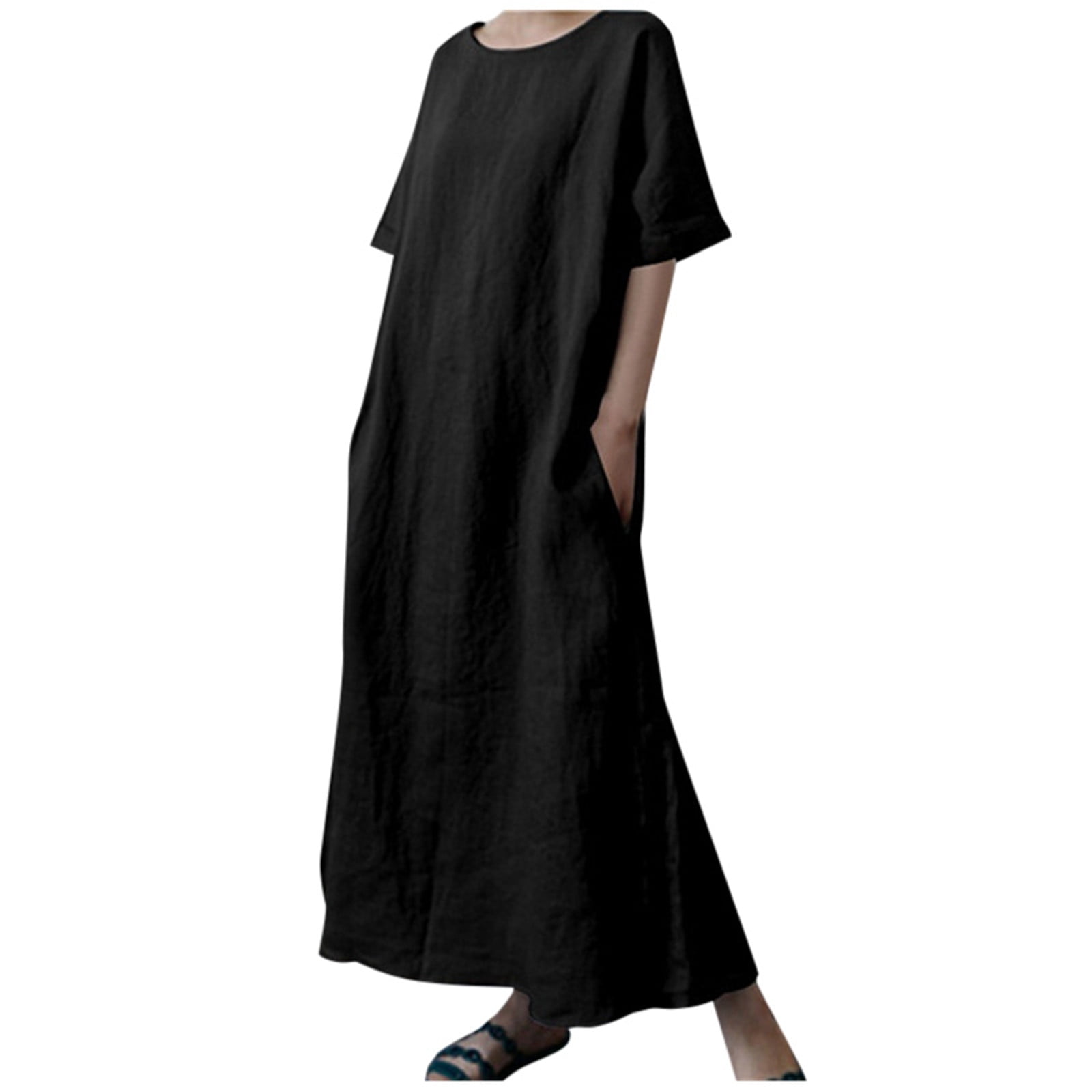 Click here for Homesphere Womens Plus Size Linen Dress - Oversize... prices