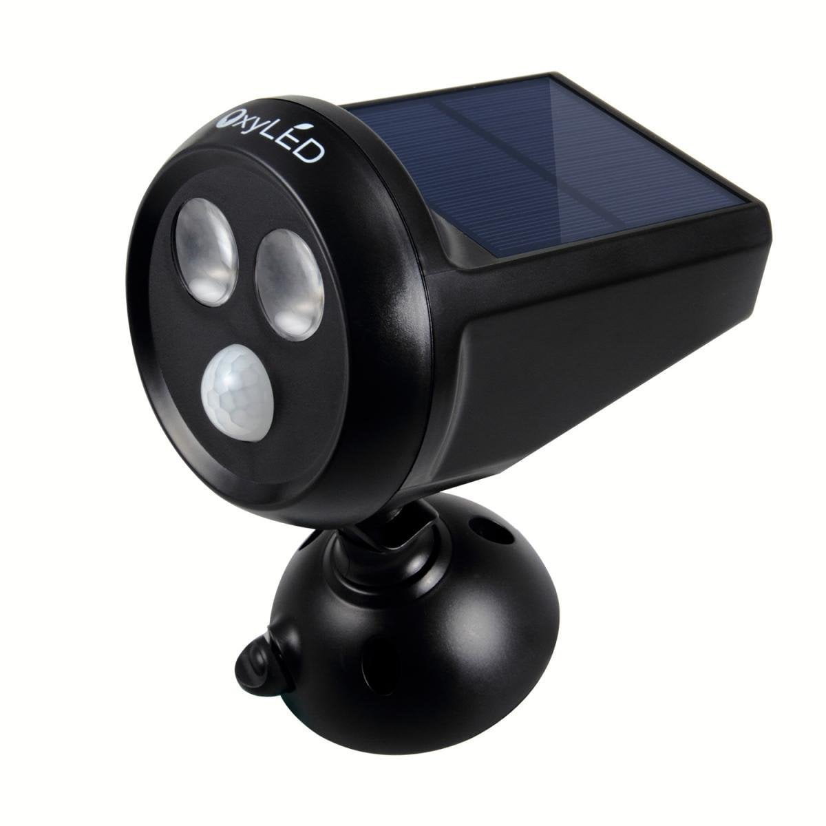 OxyLED SL01 Solar Motion Sensor SpotLight , 2 LEDs Waterproof - Walmart.com