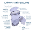 Dekor Mini Hands-Free Diaper Pail | White - Walmart.com