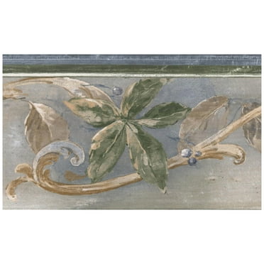 Prepasted Wall Border - Damask Scroll Reddish Brown Wallpaper Border ...