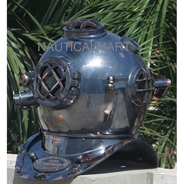 NauticalMart Vintage U.S Navy Mark V Diving Divers Helmet Solid Brass ...