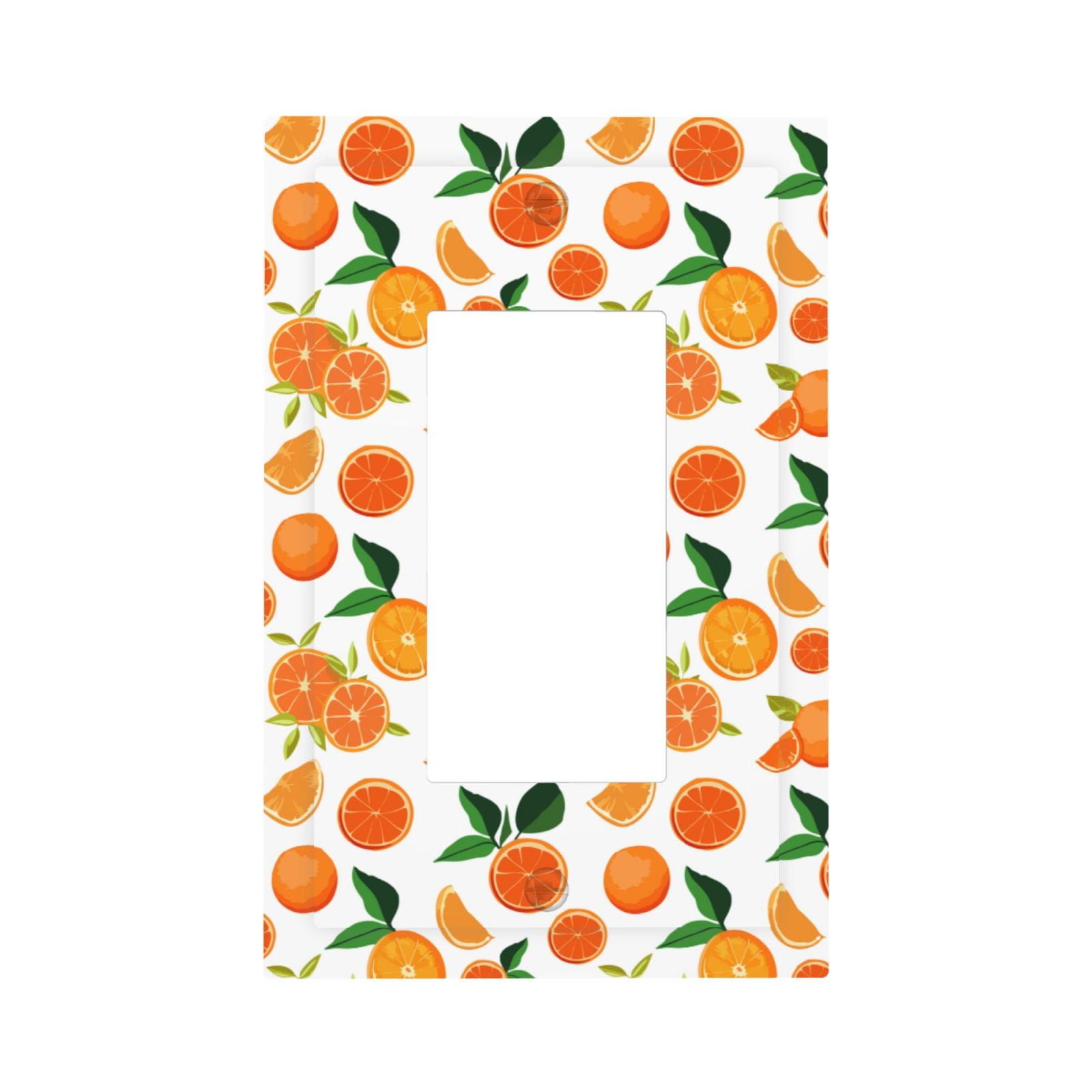 DouZhe 1-Gang Decorator/Rocker Wallplate, Oranges Fruit Citrus Texture ...
