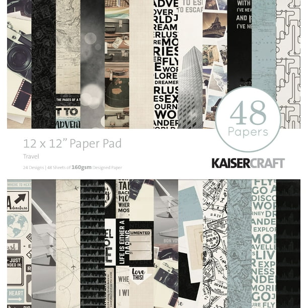 Kaisercraft Paper Pad 12"X12" 48/Pkg-Travel - Walmart.com - Walmart.com