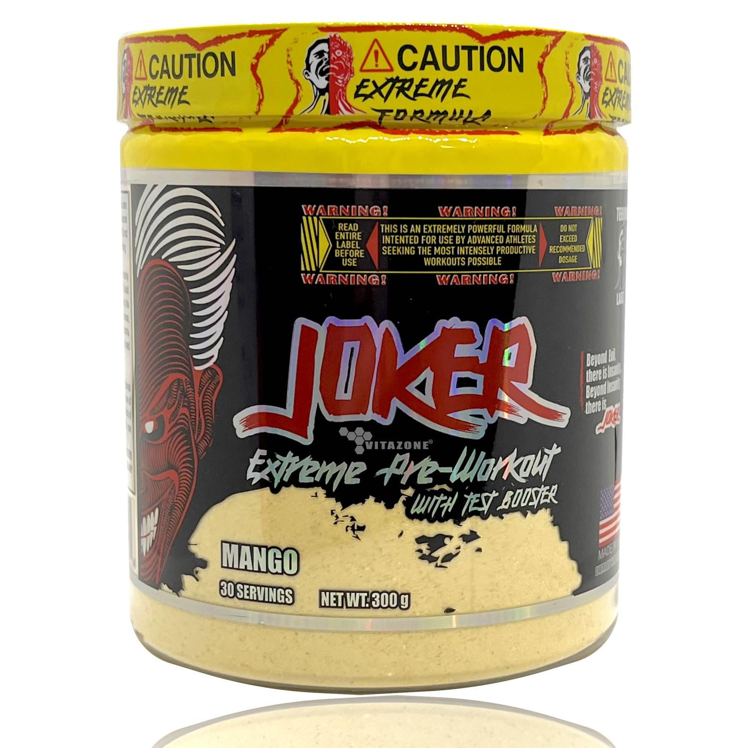 Joker Extreme Pre workout Mango Test Booster 30 serv Terror Labz Terror ...