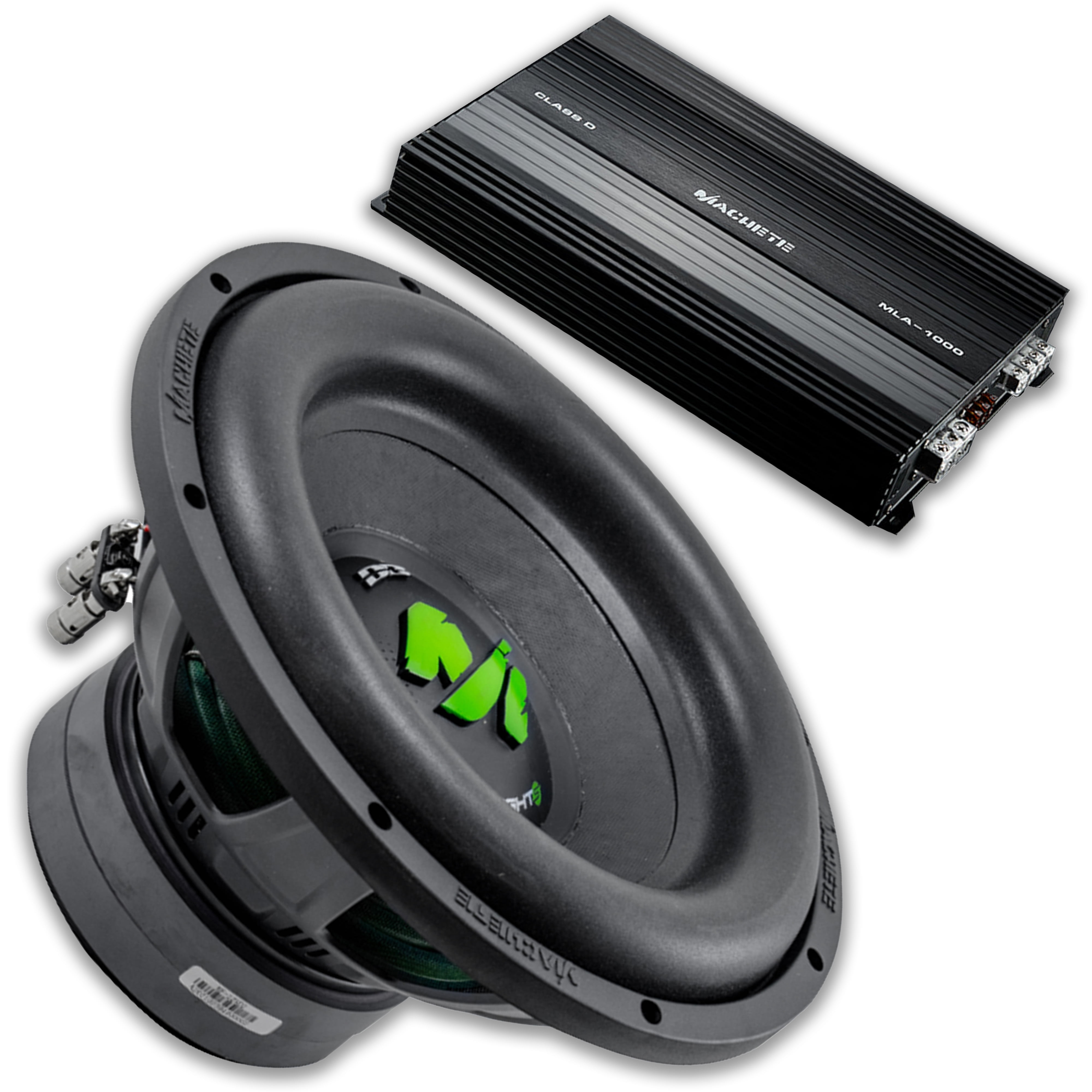 Deaf Bonce Car Audio 12 Subwoofer Dual 2 Ohm MF-12S & 1 Ch Amplifier ...