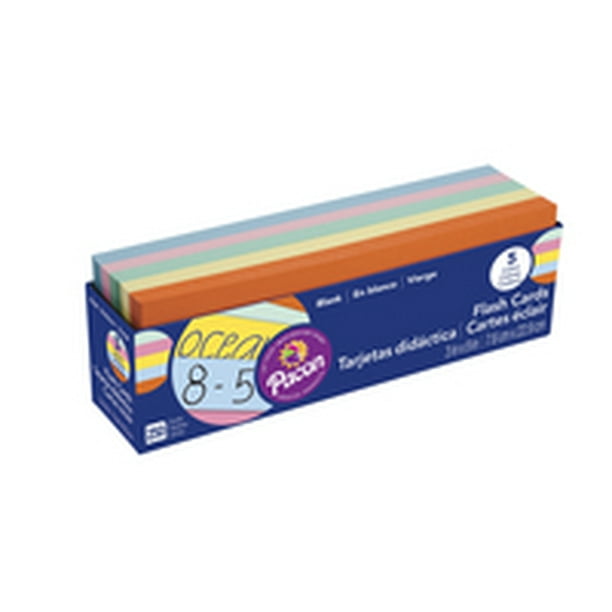 Pacon Blank Flash Cards, Assorted Colors, 3 x 9 Inches, Pack of 250 ...