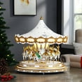 Mr. Christmas 17 in. Animated Snowflake Crystal Carousel - White - Walmart.com