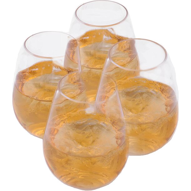 Plastic Stemless Wine Glasses