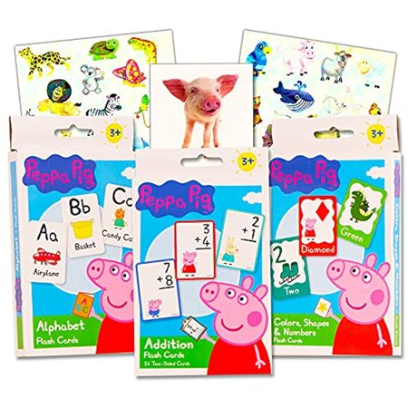 Peppa Pig Flash Cards Super Set Toddler Kids -- 3 Packs (Peppa Pig ABC ...