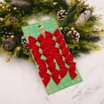 Happon 12 Pcs Christmas Tree Bows Mini Red Bowknot 2 in Xmas Tree ...