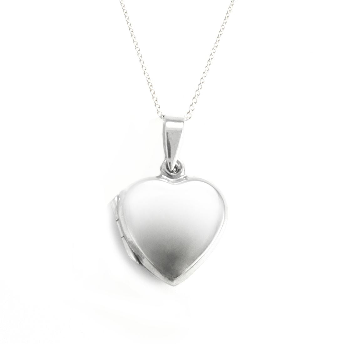 Silverly Women's 925 Sterling Silver 16 mm Love Heart Locket Chain ...