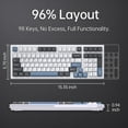 KEMOVE K98SE Mechanical Gaming Keyboard, 98 Keys LED Backlit ...