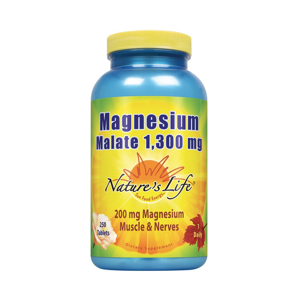Nature's Life Magnesium Malate 1300mg | With Malic Acid for Maximum ...