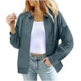 Aellinatey Faux Women Fall Fashion Casual Zip Up Oversized Trendy ...