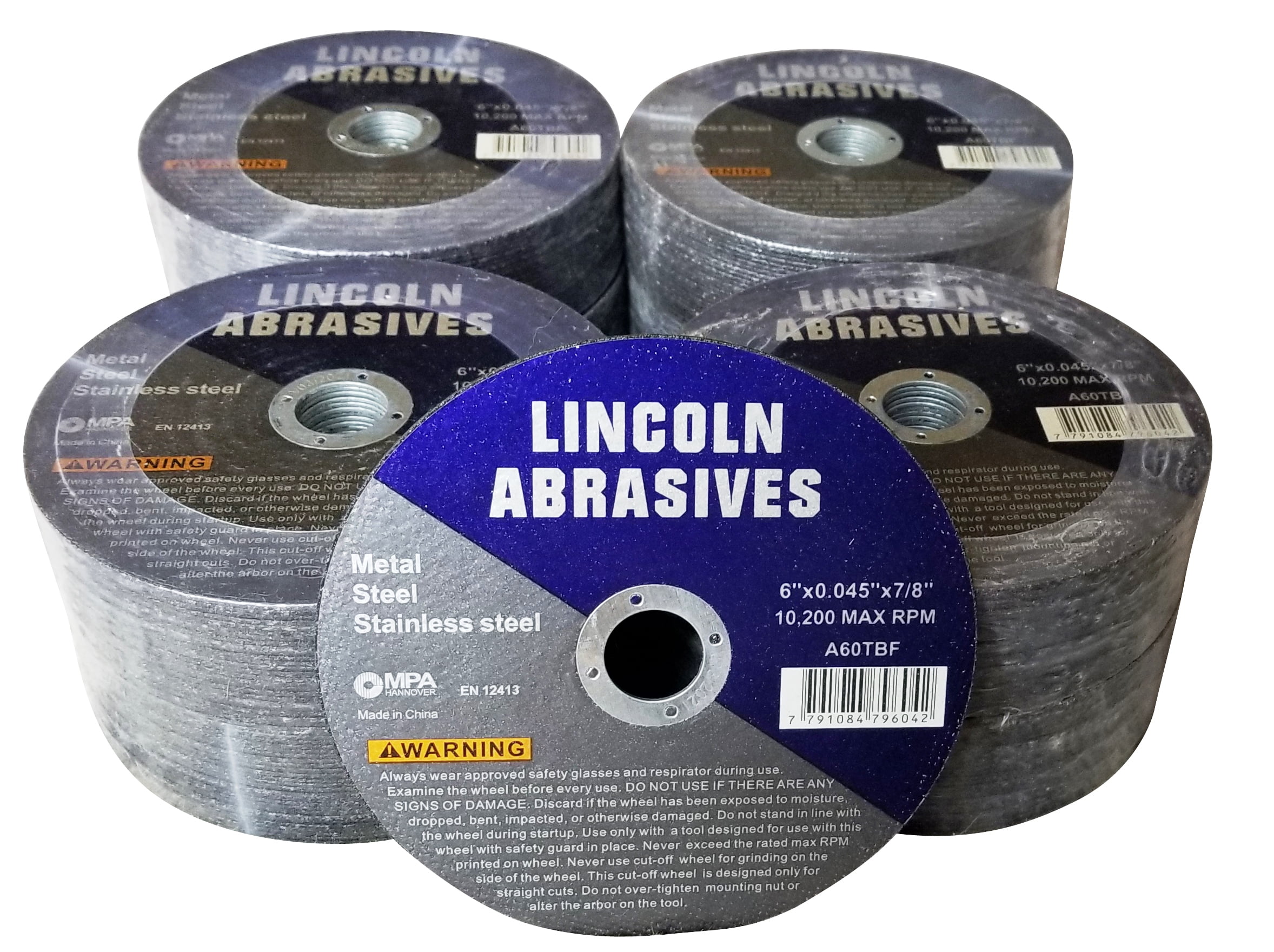 200 Pc 6" x .045" x 7/8" Cut-Off-Wheels for Metal / Stainless Steel ...