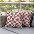 2 Pack Outdoor Waterproof Throw Pillow Covers,Japanese Lucky Cat Pink ...