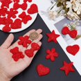 20Pcs 5 Styles Opaque Resin and Glass Cabochons for Tips Head Red Mixed ...
