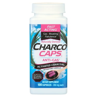 CharcoCaps Anti-Gas Formula, Stomach Relief Medicine, Pills for ...