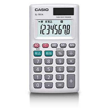 Casio personal calculator tax calculation card type 8-digit SL-797A-N ...