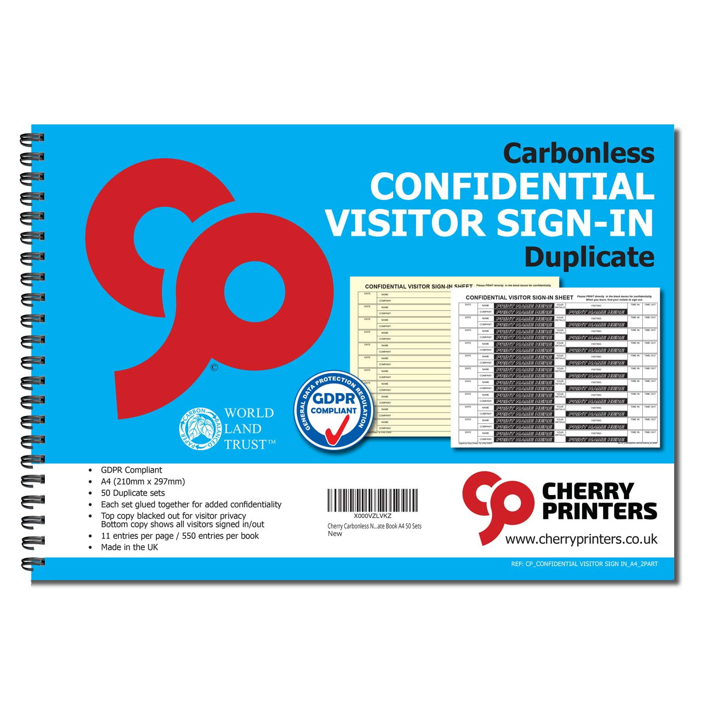 Click here for Cherry Printers Cherry Confidential Visitor Log Bo... prices