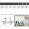 12 PCS Home Fashion Decorative Anti Rust Shower Curtain Hooks Rose ...