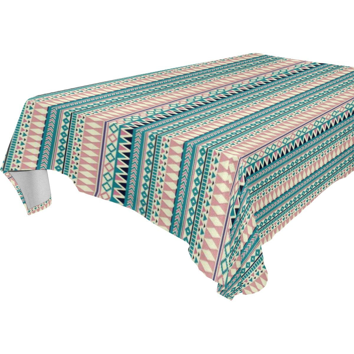 POPCreation Red Yellow Diamond Pattern Tablecloth 60x120 inches ...