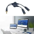 3.5mm Male to Double Female Headphone Headset Y Splitter Cable with ...