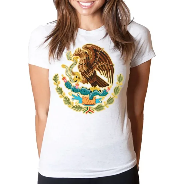Playera Camiseta Aguila Bandera De Mexico Verde Blanco Roja | Walmart ...