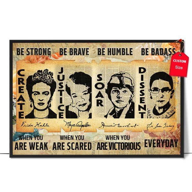 LOLUIS Inspirational Quotes Wall Art, Empowered Women Art Print Decor ...