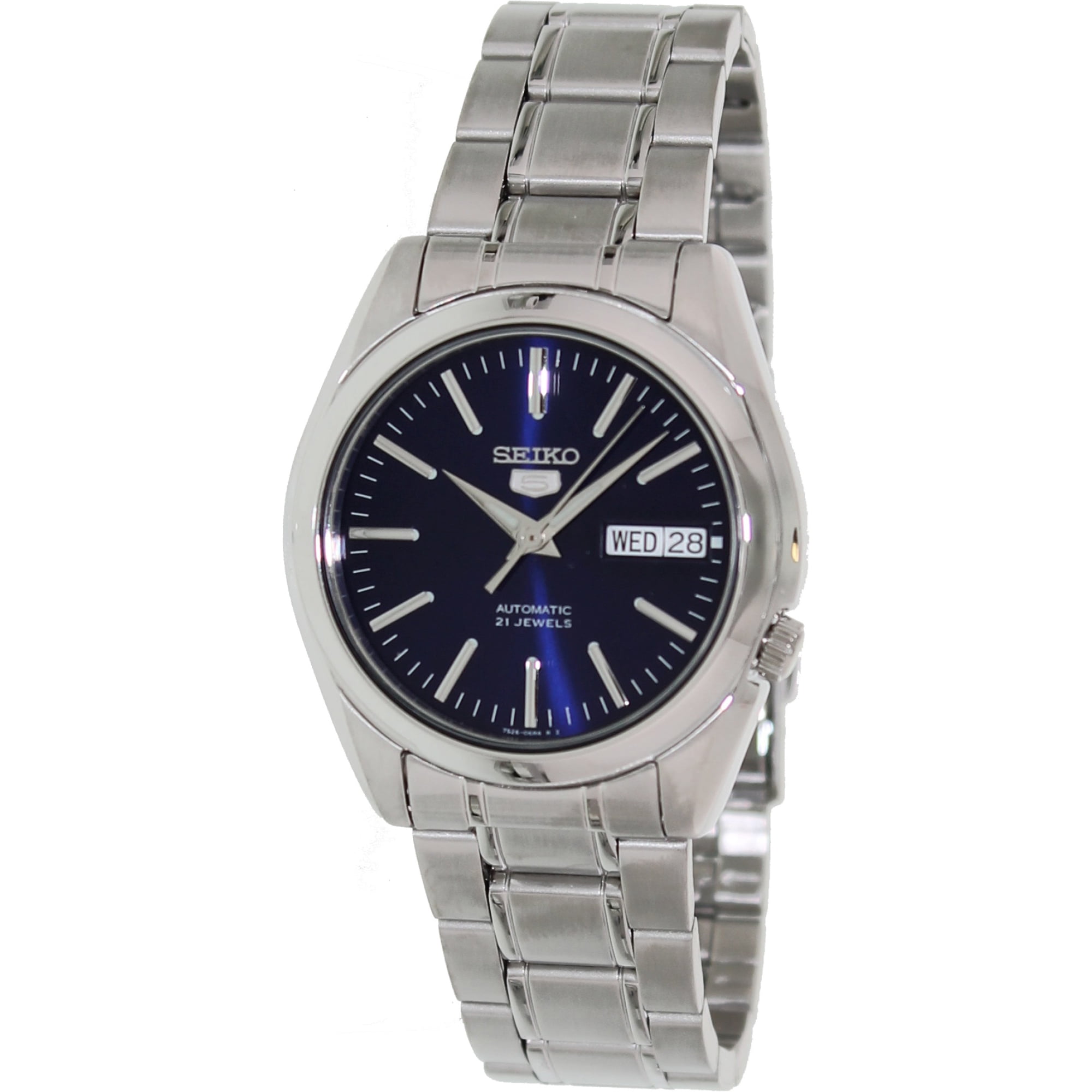 Click here for Seiko Mens 5 Automatic Snkl43k Blue Stainless-Stee... prices