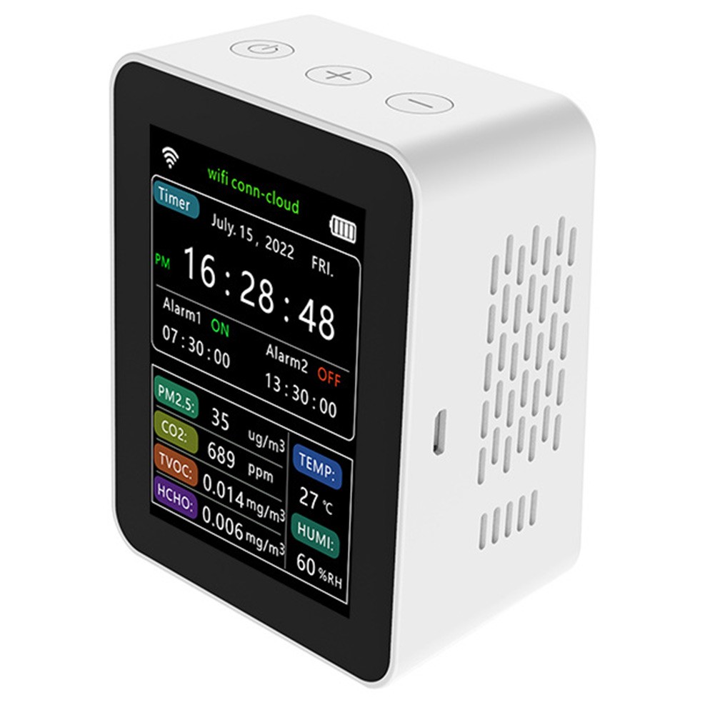 Wifi Air Quality Detector Pm2.5 Temperature and Humidity 6-In-1 Co2 ...