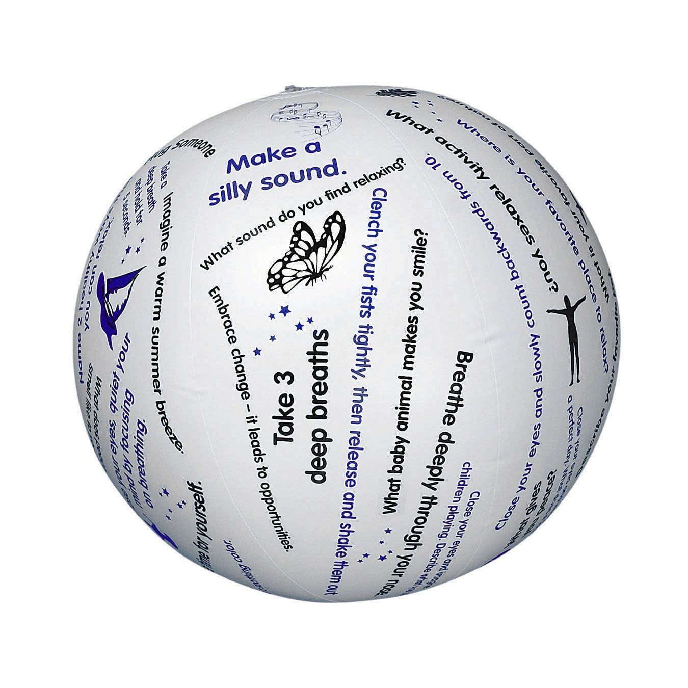 S&S Worldwide Toss 'n Talk-About Relaxation Ball. Beach Ball Style Ball ...
