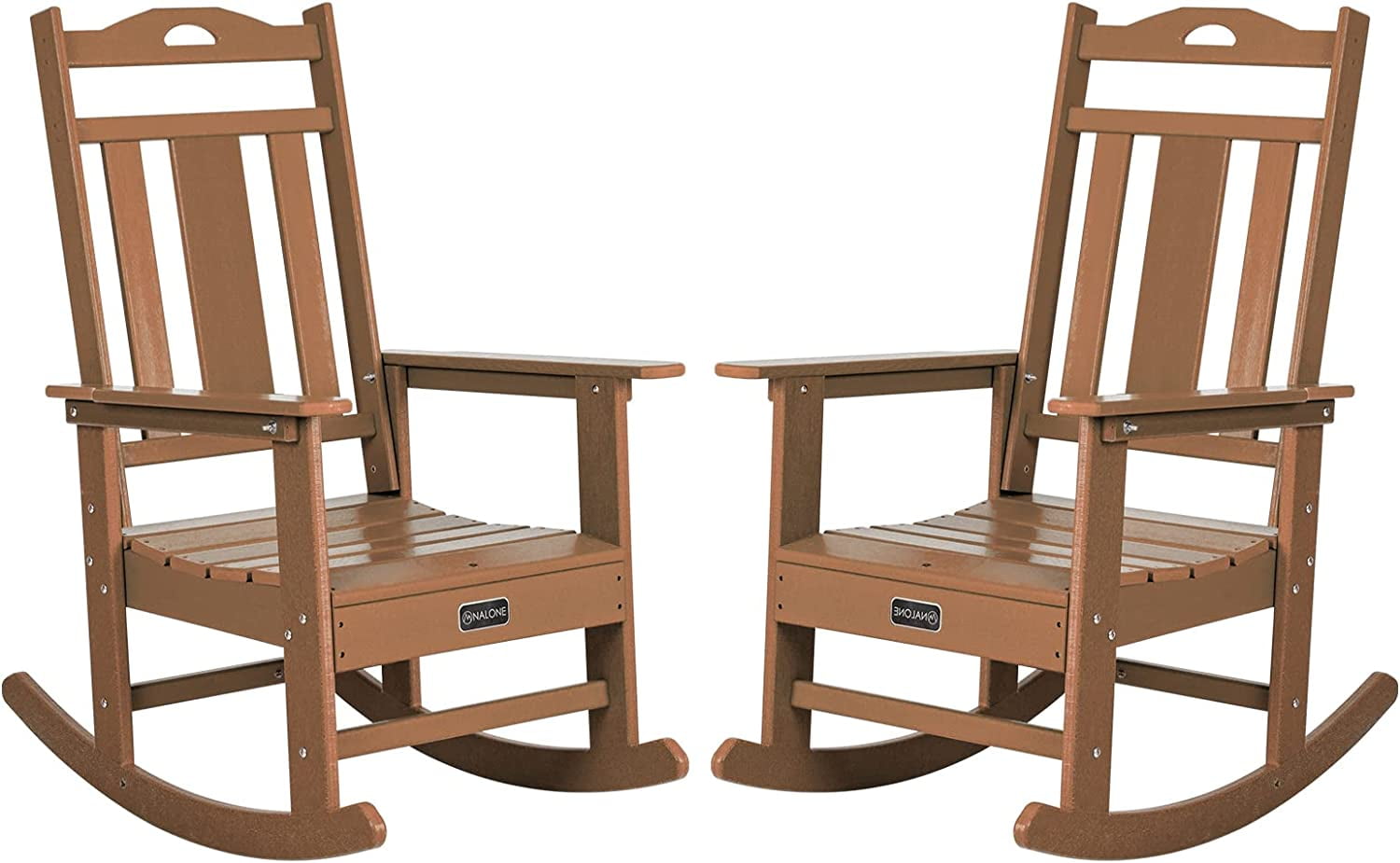NALONE Outdoor Rocking Chair Set of 2, All Weather Resistant Rocking ...