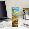 Abstract Colorful Landscape 20oz Insulated Water Bottle Skinny Tumbler ...