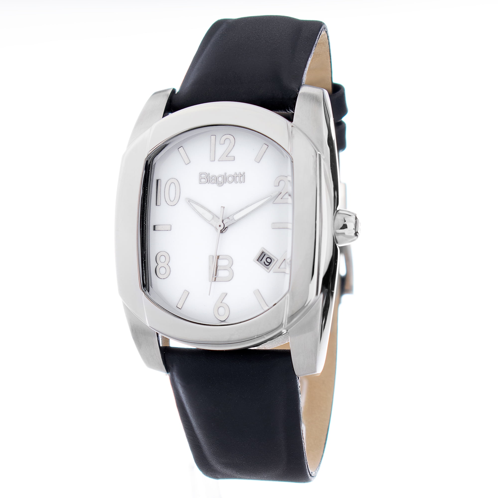WATCH LAURA BIAGIOTTI STAINLESS STEEL WHITE BLACK MEN LB0030M 03 ...