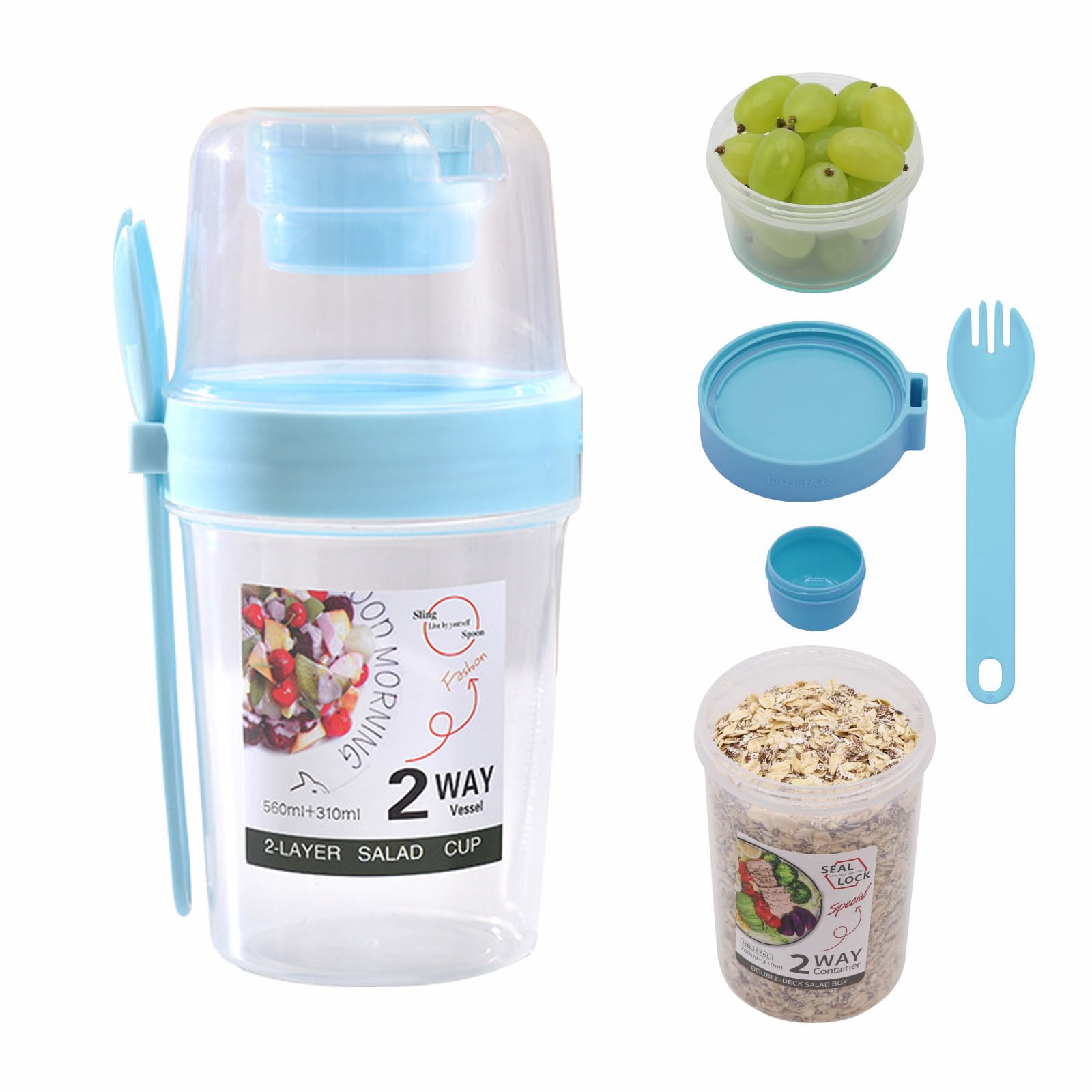 Breakfast On The Go Cups, Salad Cup To Go, Take And Go Yogurt Cereal ...