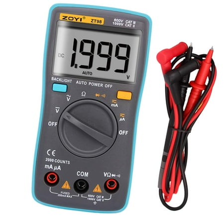 Digital Ammeter Current Meter Voltage Tester 2000 Counts | Walmart Canada