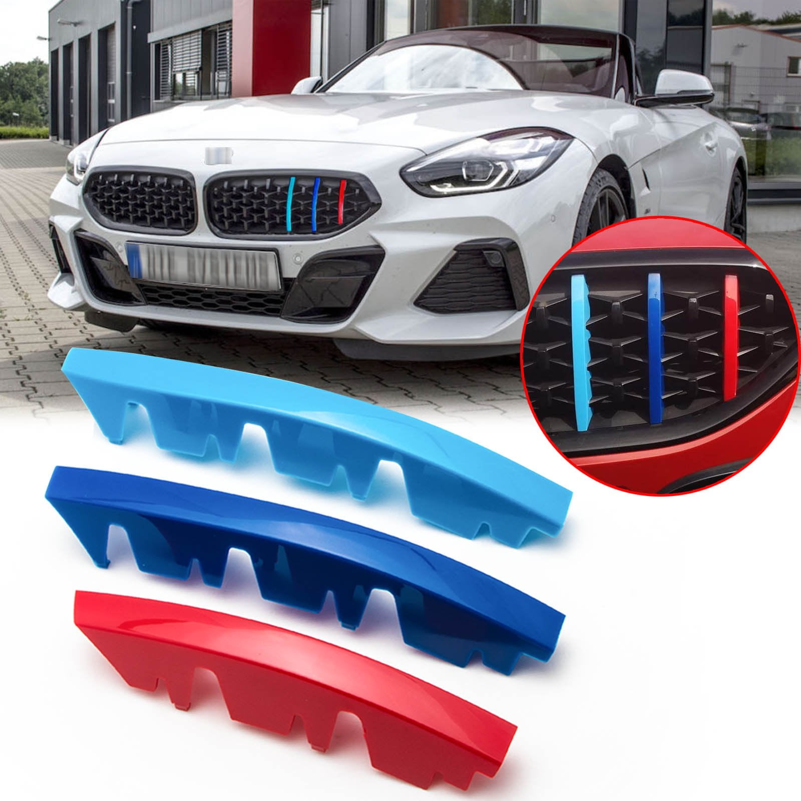 Xotic Tech 3pcs M-performance M-colored Grille Kidney Insert Trims ...