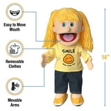 14" Movable Mouth Peach Girl Hand Puppet - Smile Jesus Loves You ...